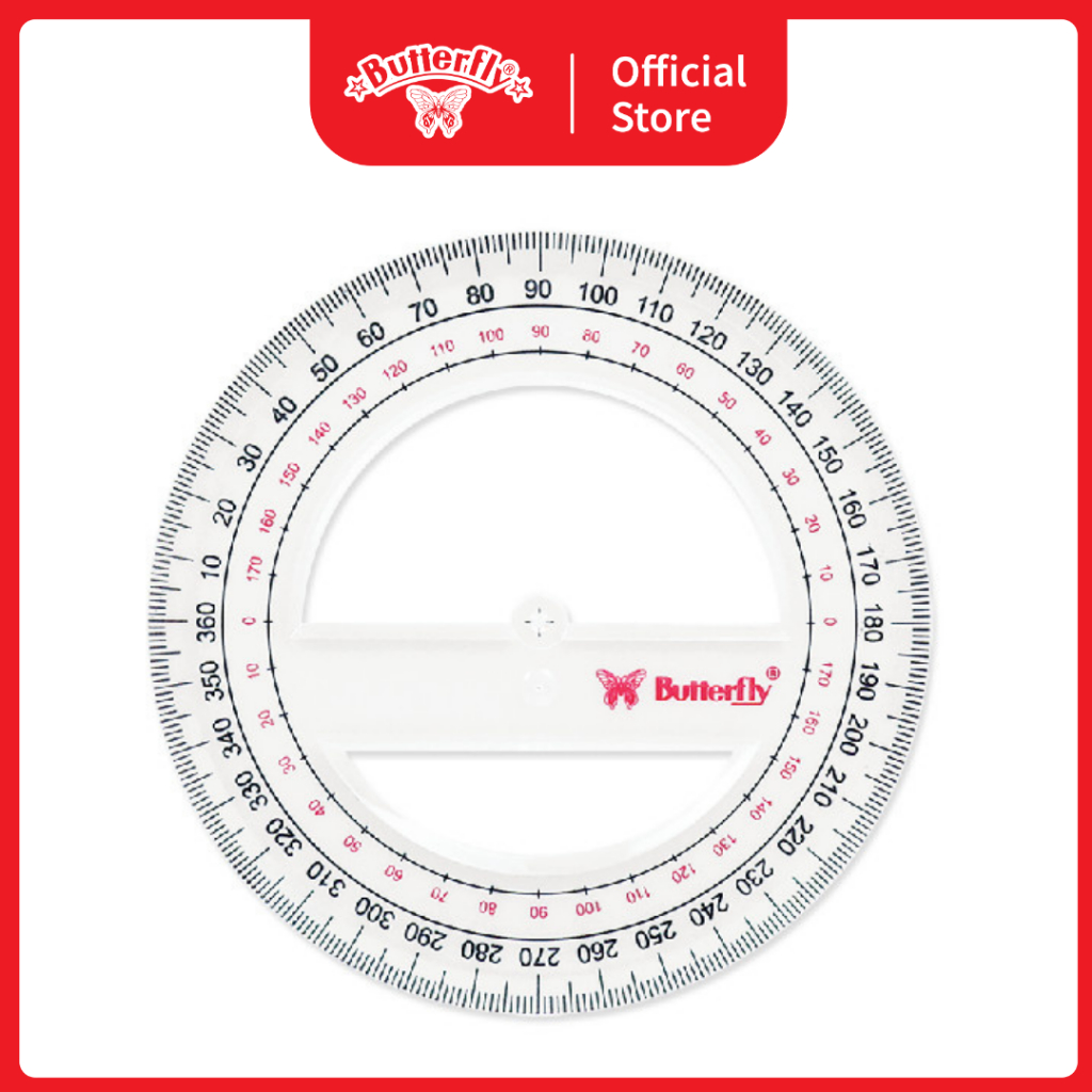 Jual Busur 360 Derajat Acrylic – Diameter 12 cm dengan 2 Lubang Tengah ...