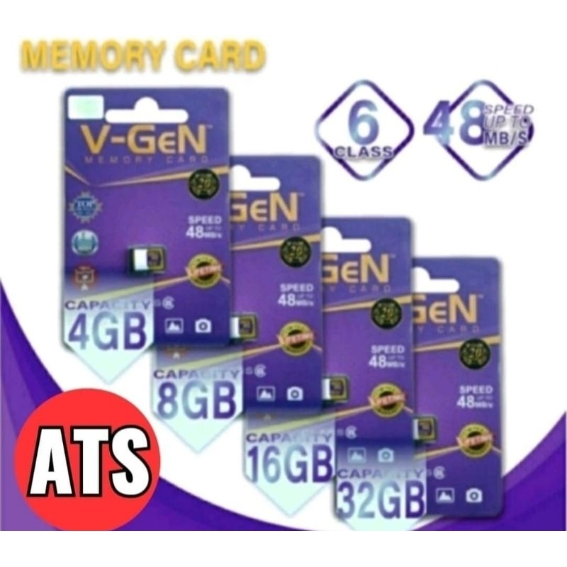 Jual Kartu Memori VGEN 4GB 8GB 16GB 32GB Class 6 mmc Memory Micro SD ...