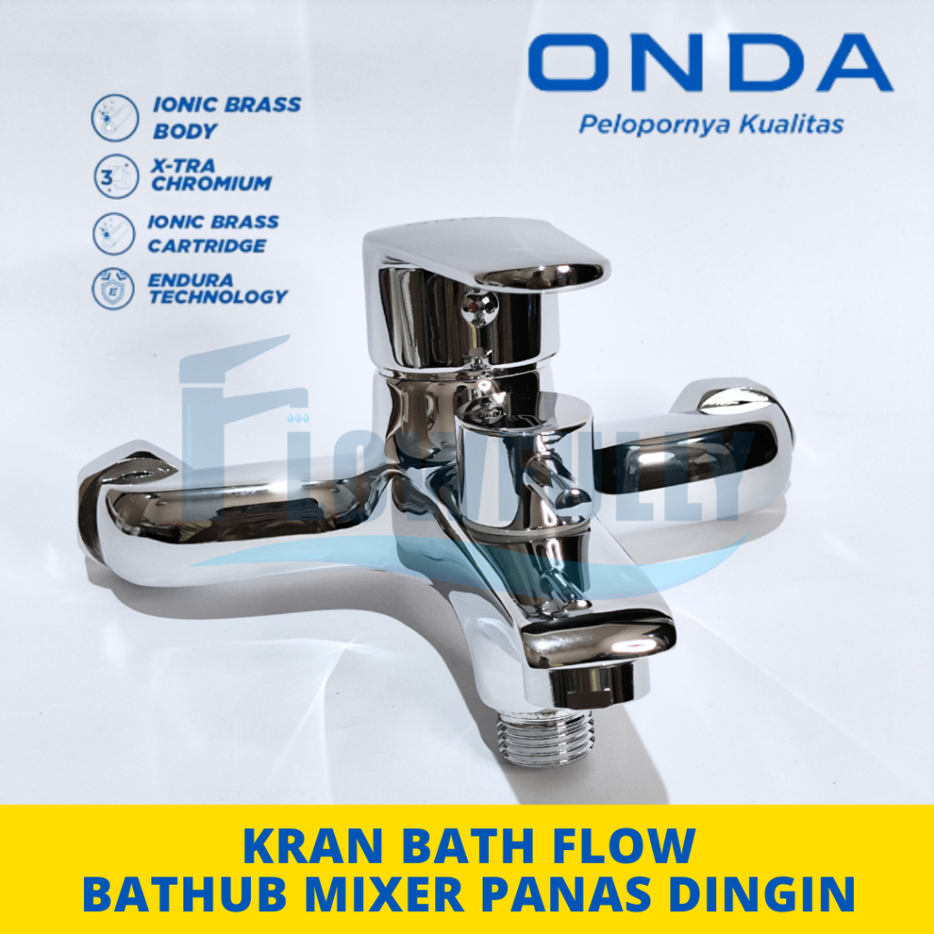 Jual ONDA BATH FLOW KRAN AIR MIXER PANAS DINGIN KUNINGAN ANTI BOCOR KERAN BATHTUB HOT COLD KRAN ...