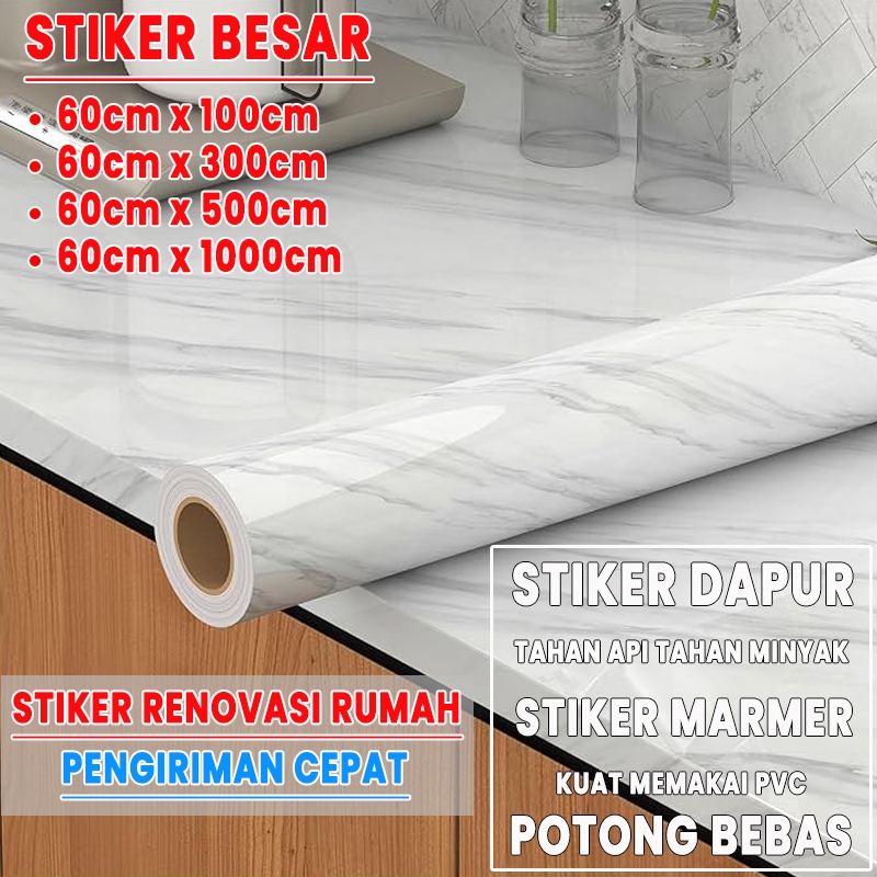 Jual 【kami】wallpaper sticker dapur stiker dapur anti minyak anti api ...