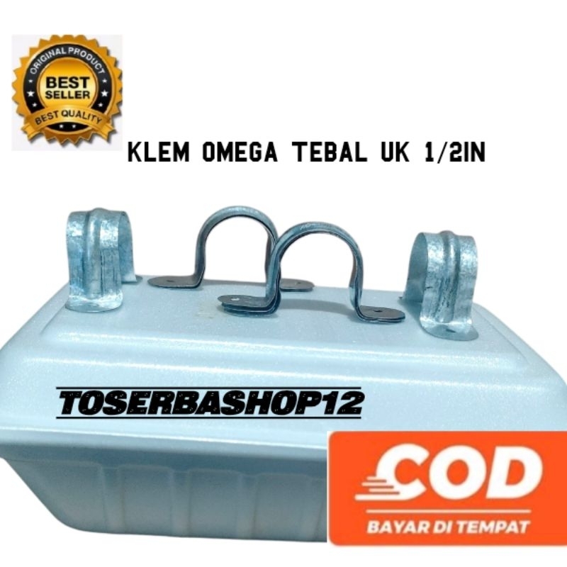 Jual Klem Omega 1/2 inch Tebal,Klem pipa besi Galvanis | Shopee Indonesia