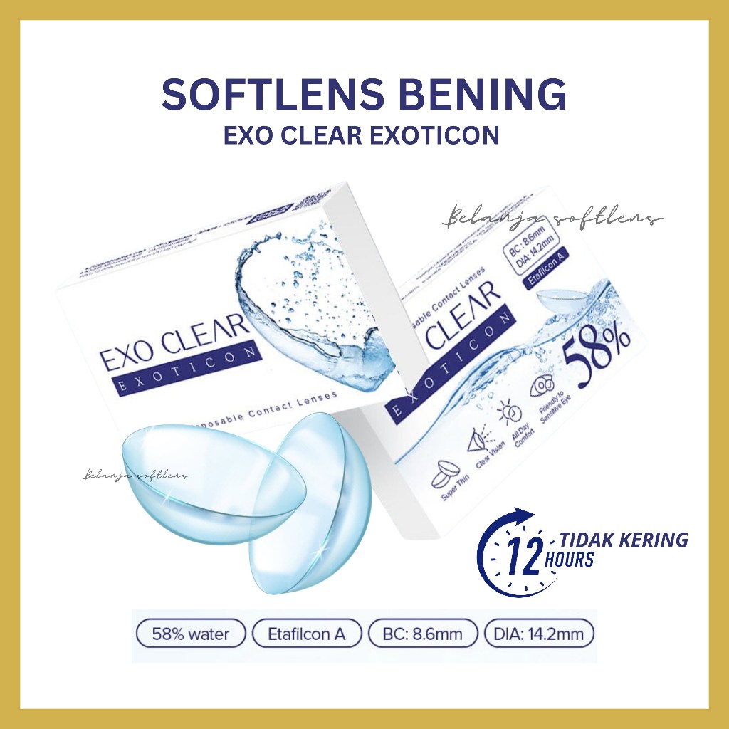 Jual SOFTLENS BENING MINUS (-0.50 SD -10.00) X2 EXO CLEAR MADE IN KOREA ...