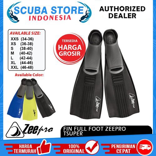 Jual Fin Full Foot Zeepro Tsuper Fins Sepatu Kaki Katak Selam B-Fins Scuba Diving Swim Swimming ...