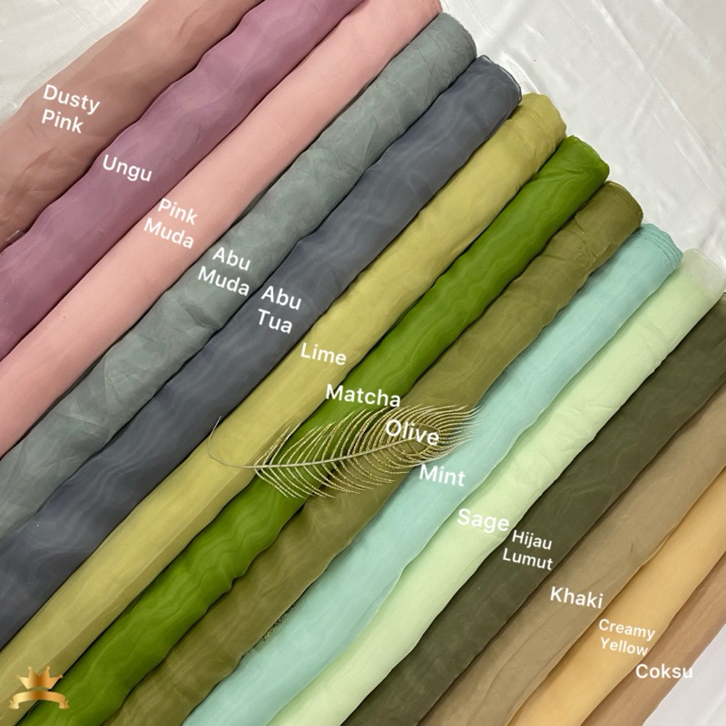 Jual Kain Satin Organza Premium Original 100% Kain Kaca Import Premium ...
