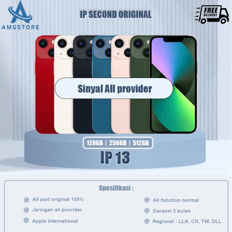 Jual IP 13 Second Normal 128GB 256GB 512GB Inter Fulset Mulus Like New Good Condition | Shopee ...