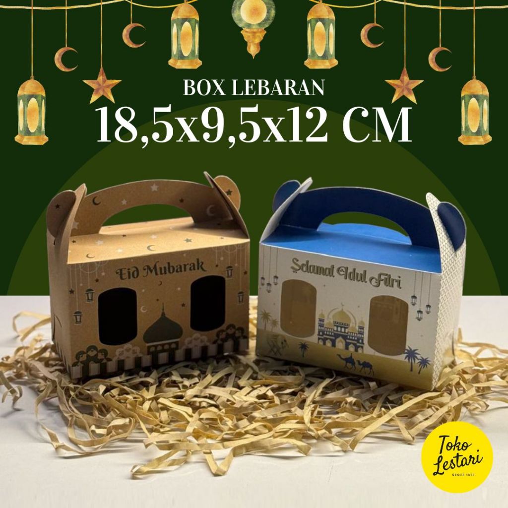 Jual Box Kraft Ivory Lebaran Idul Fitri Gable Box / Box Jinjing 18,5x9 ...
