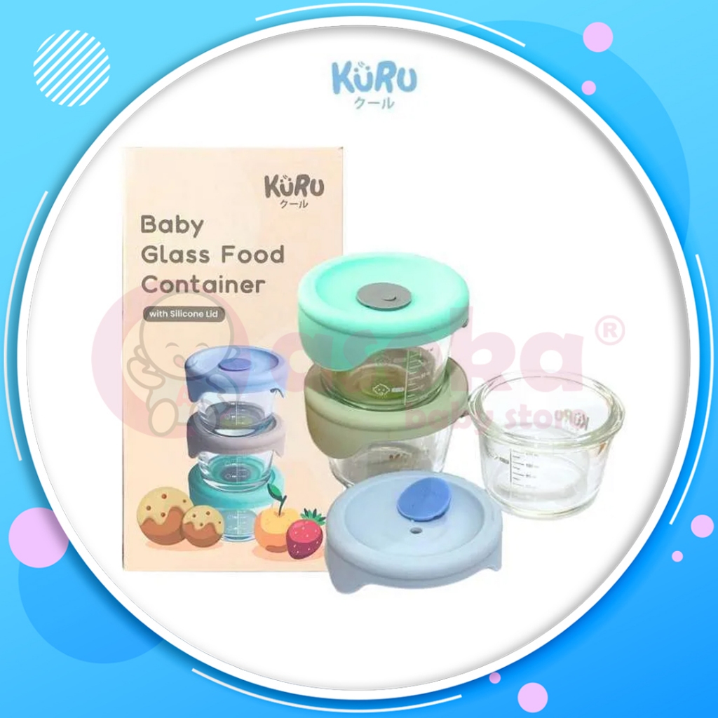 Jual Kuru Baby Glass Food Container GC2002 - Wadah Kaca Tempat Makan ...