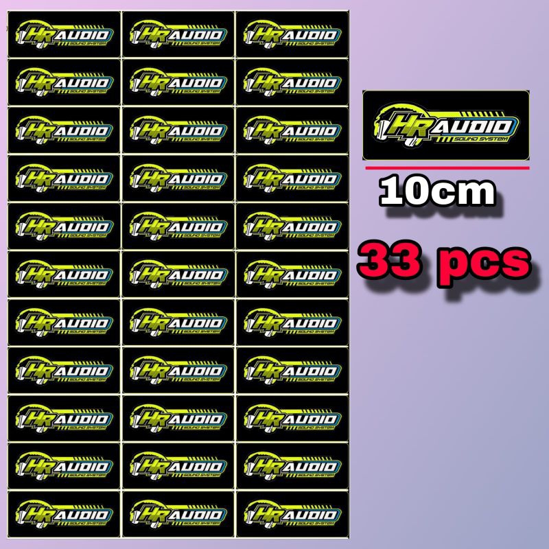 Jual STIKER HR AUDIO ISI 33 PCS DAN 54 PCS BAHAN VYNIL DAN HOLOGRAM ...
