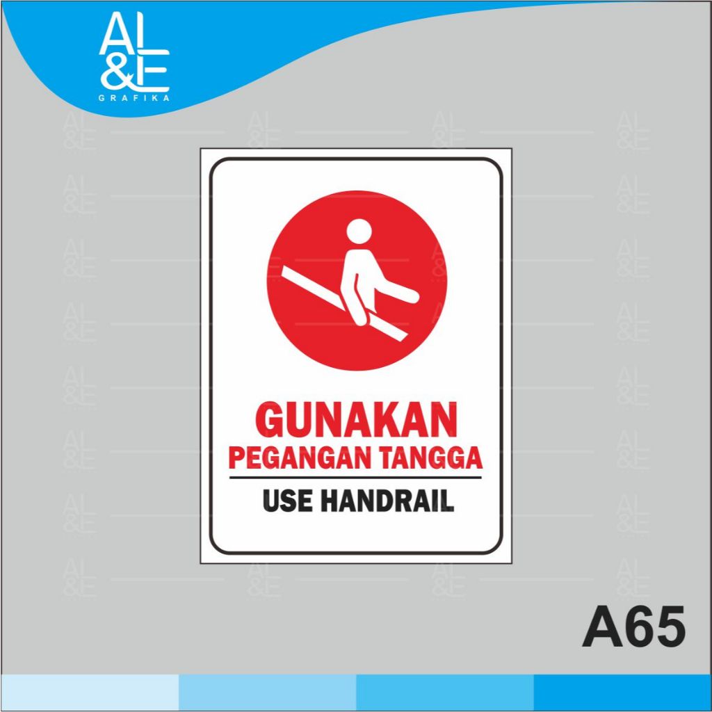 Jual A65 - Acrylic Sign, Gunakan Pegangan Tangga, Premium dan Tahan Air ...