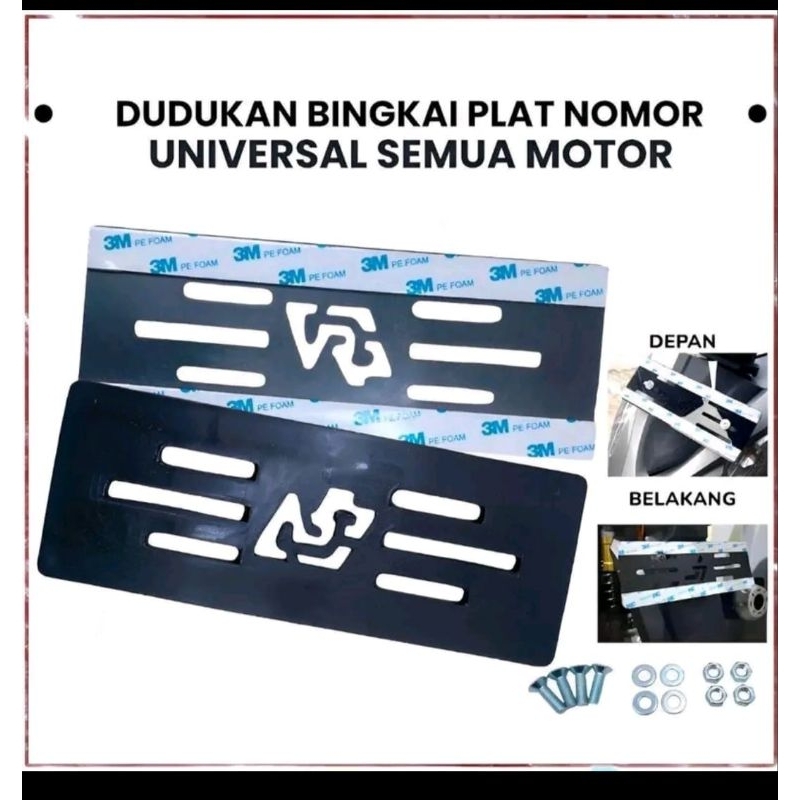 Jual Framelessplate Motor Dudukan Plat 1 Set Depan dan Belakang (CLEAN ...