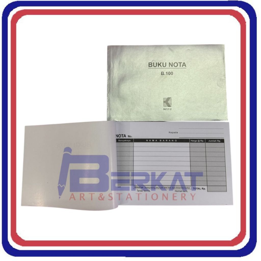 Jual Buku Nota Kecil 1/4 Folio 1 Ply / Tanpa Rangkap KURNIA B100 ...