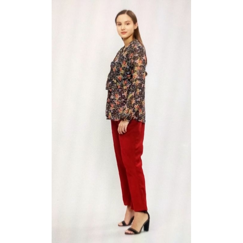 Jual celana panjang ixora lady cutbray red corduray elegan jumbo bb 60 ...