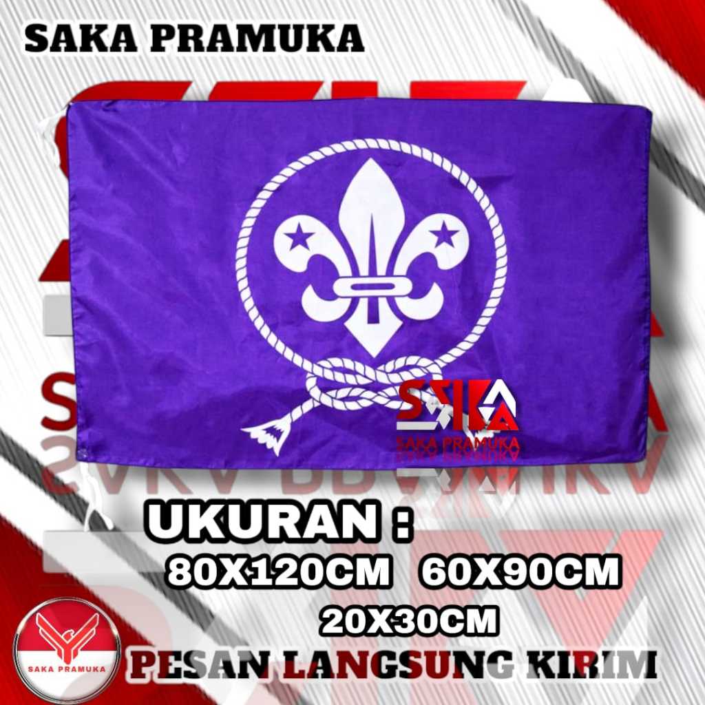 Jual Bendera pramuka pandu wosm dunia besar ukuran 80x120cm | Shopee ...