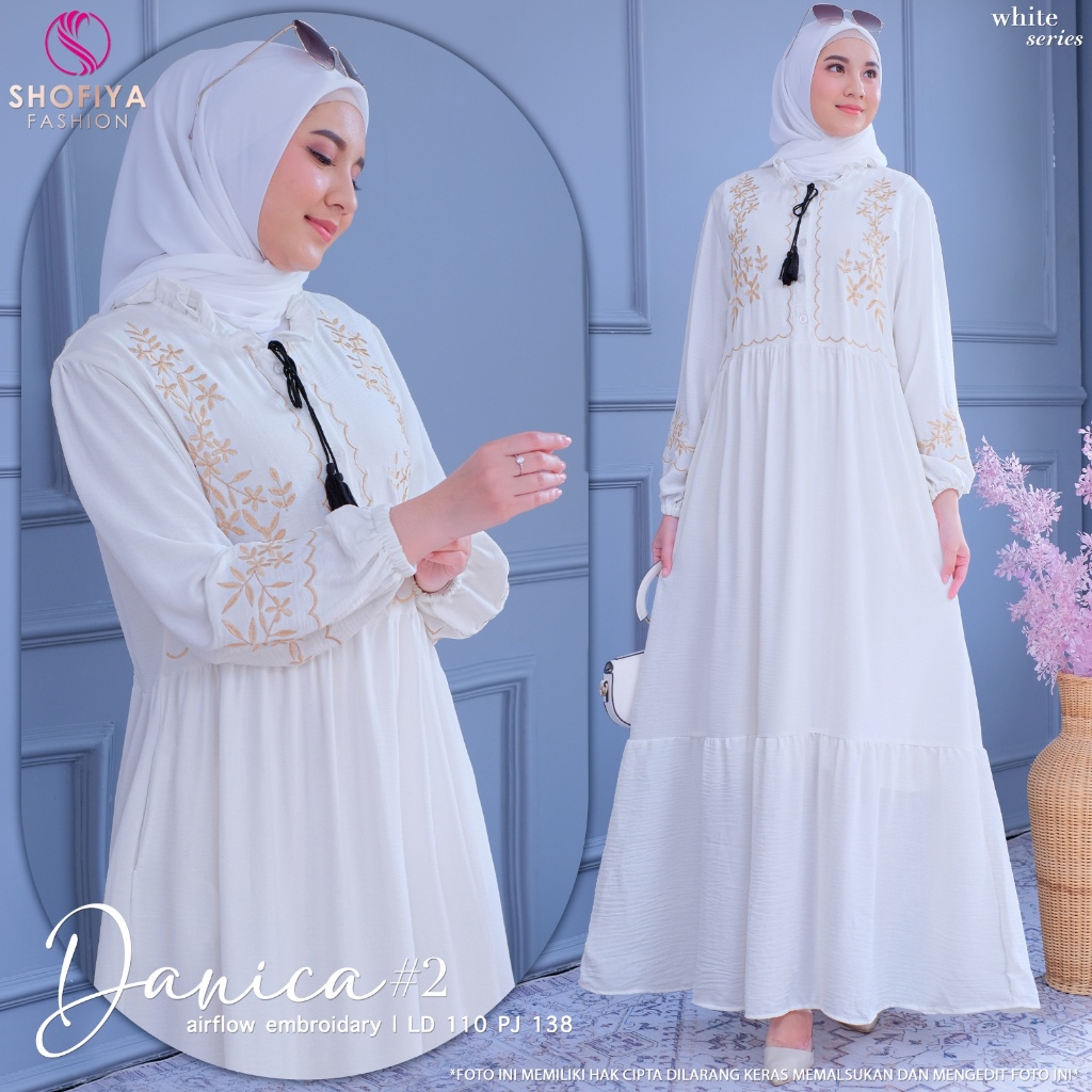 Jual [MADINA] NEW MIDI DRESS By SHOFIYA ORIGINAL Desain Anggun Bordir ...