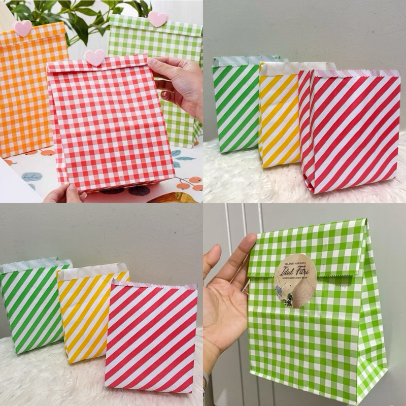 Jual MURAH! Korean Paper Bag Roti / Bakery / Snack NEW MOTIF Bungkus ...
