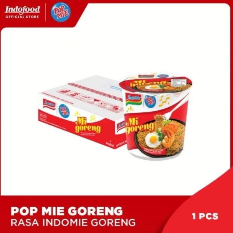 Jual Pop Mie Goreng Rasa Indomie Goreng 80 Gram [ 1 Ctn - 12 Pcs ...