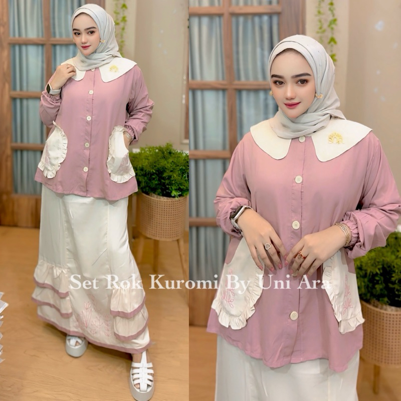 Jual Uni Ara - Setrok ( Kuromi ) Setrok Premium || Set Rok Wanita Kekinian | Shopee Indonesia