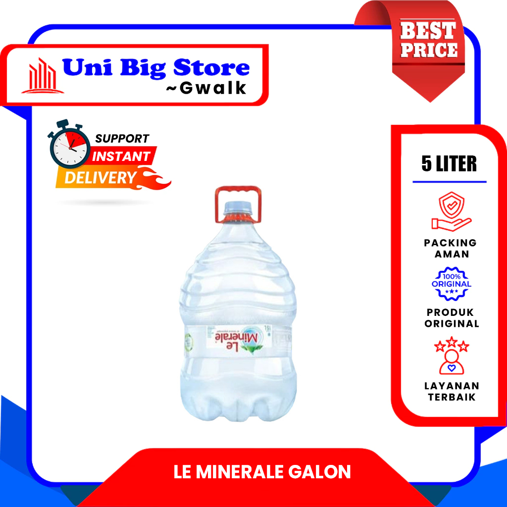 Jual LE MINERALE AIR MINERAL GALON KECIL - 5 LITER | Shopee Indonesia