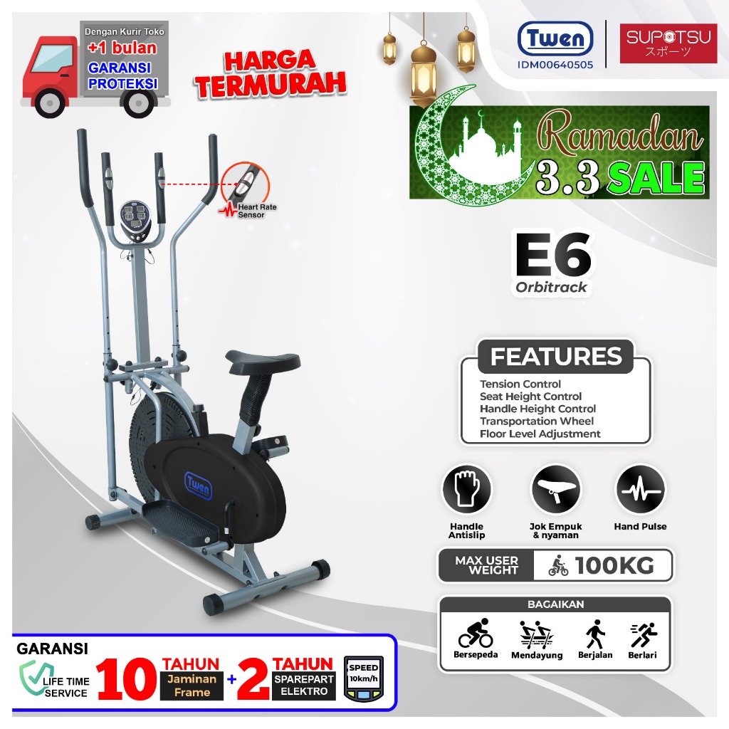 Jual Twen E6 E4n Orbitrack Tracer Elliptical Bike Sepeda Fitness Sepeda Statis | Shopee Indonesia