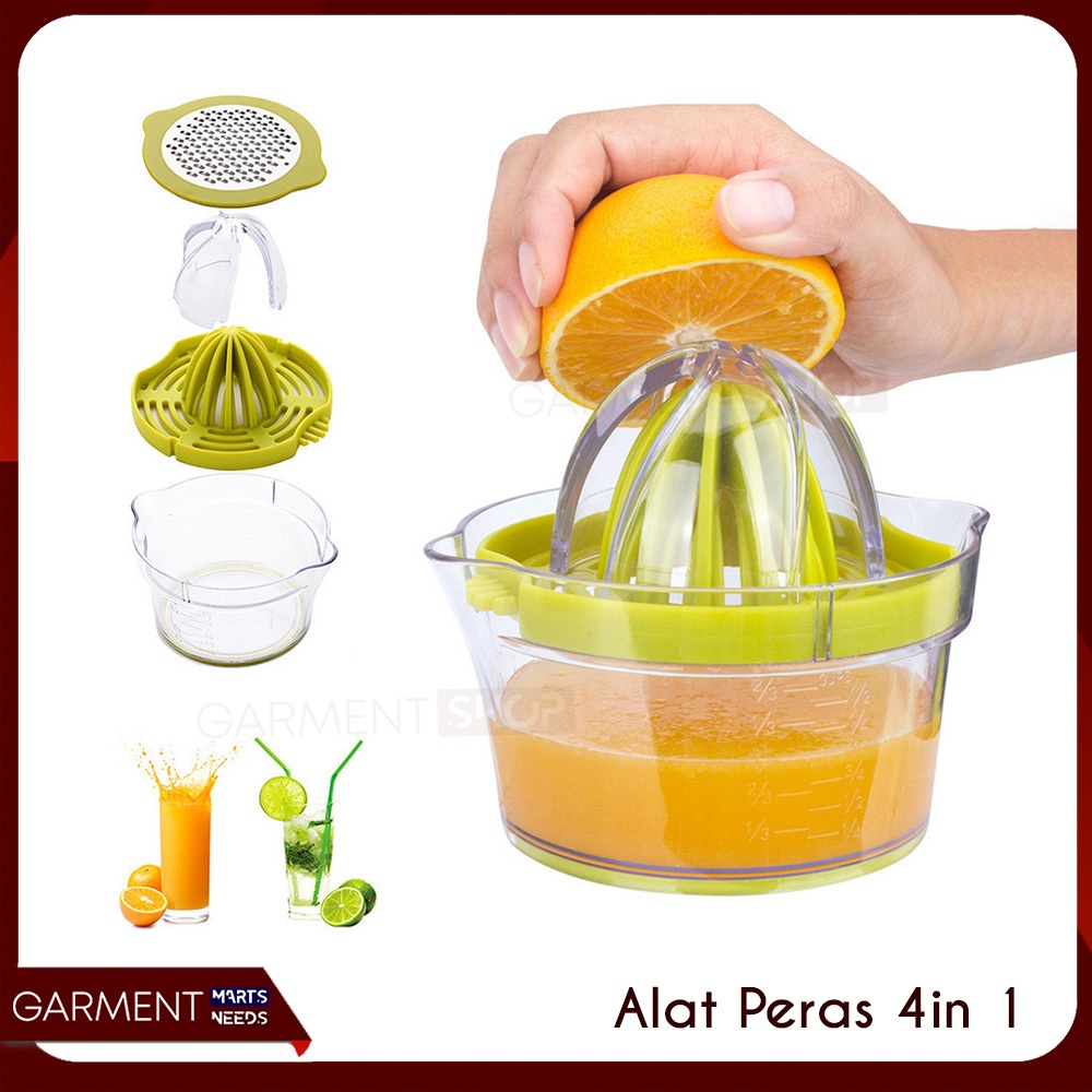 Jual Alat Peras Jeruk Lemon 4 In 1 Juicer Serut Parutan Manual Pemisah ...
