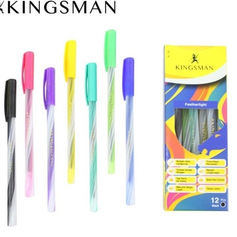 Jual PENA KINGSMAN LILIN HITAM (12PCS) | Shopee Indonesia