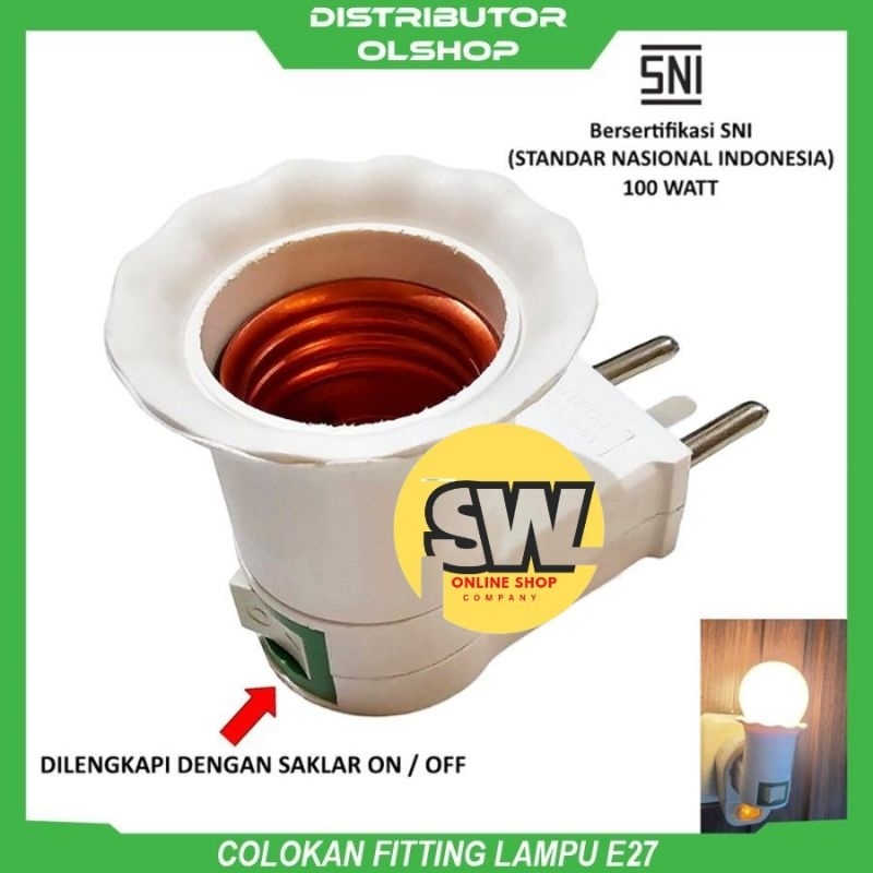 Jual FITTING LAMPU COLOK SAKLAR + SAKLAR ON OFF SWITCH / FITTING LAMPU ...