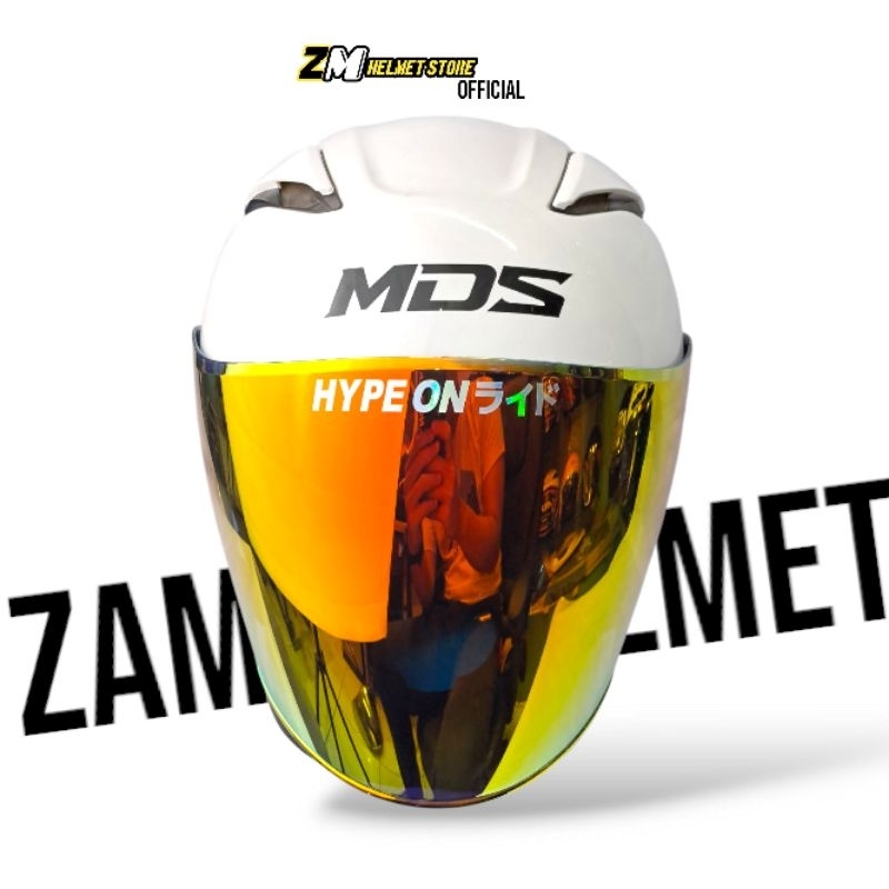 Jual Helm MDS VOLTUS | Half Face Support Intercome Paket Ganteng Visor ...