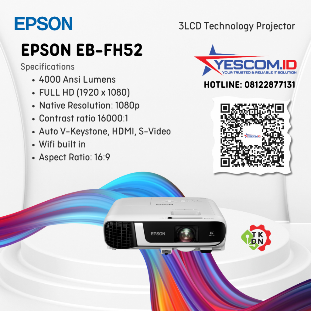 Jual Epson EB-FH52 Full HD 3LCD Projector | Shopee Indonesia