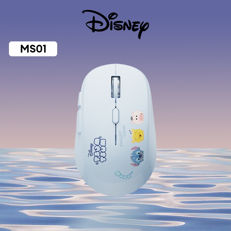 Jual Disney QS-MS01 Wireless Bluetooth Mouse Three Speed Dual Mode With Mouse Pad 2.4G+Bluetooth ...