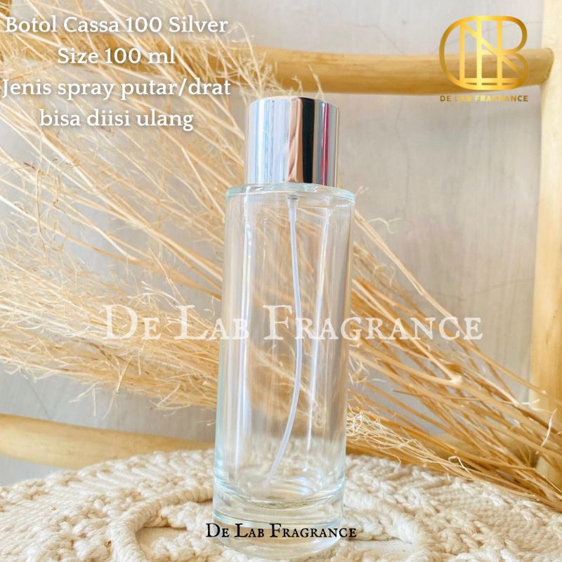Jual botol parfum casa 100 ml drat tutup silver/ botol parfum 100 ml ...
