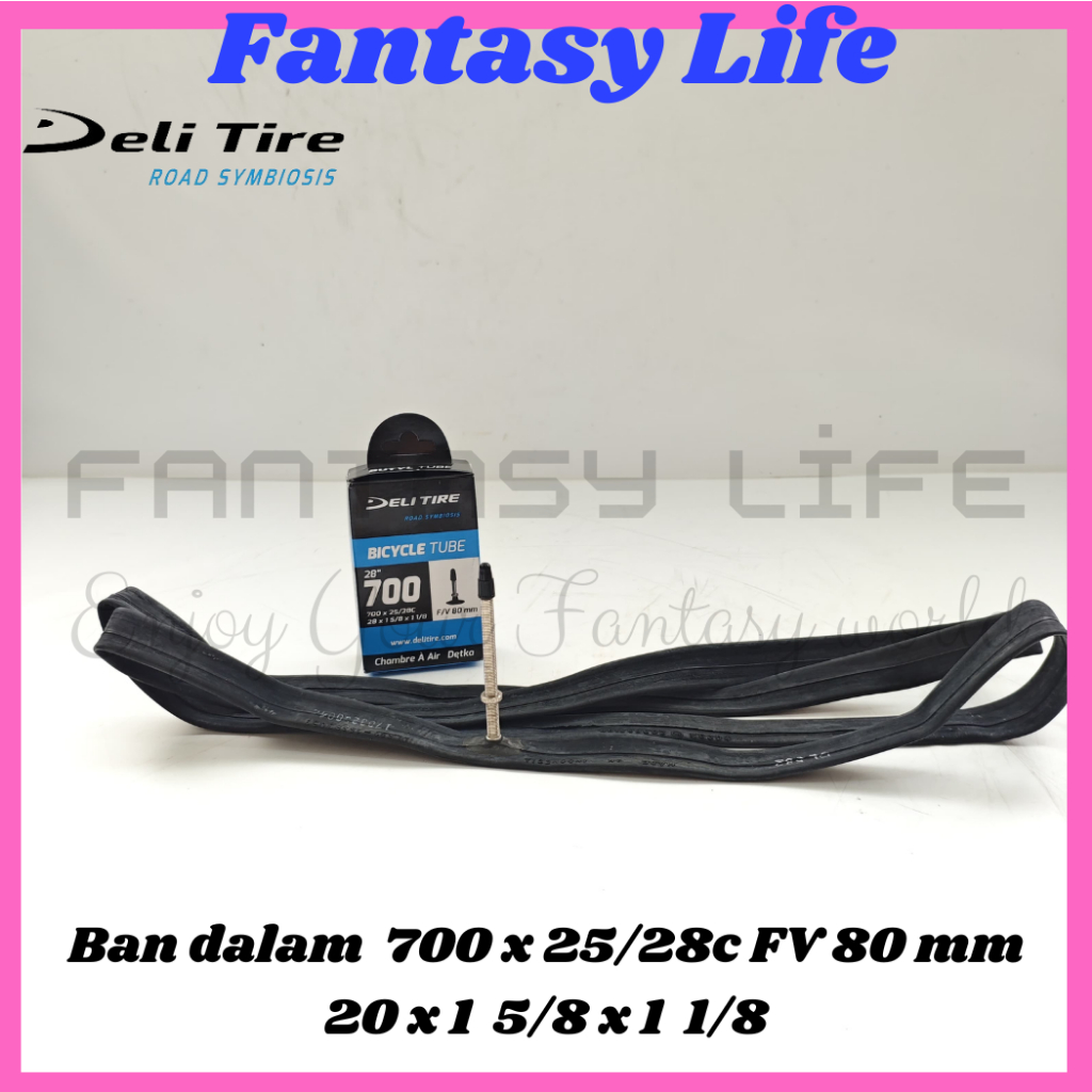 Jual Fantasy Swallow Ban dalam Sepeda ukuran 700 x 25 / 28 c FV 80 mm Deli Tire sepeda Fixie ...