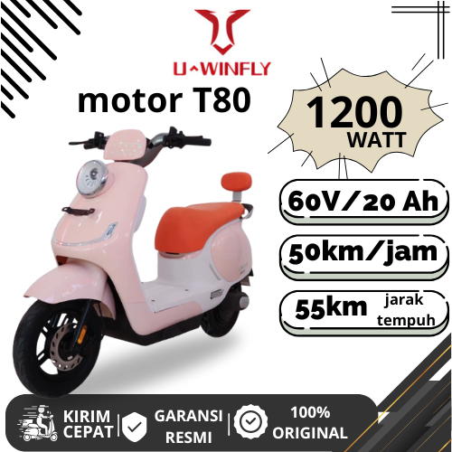 Jual Motor Listrik Uwinfly T80 1200Watt FREE FAKTUR | 60v/20Ah Rem ...