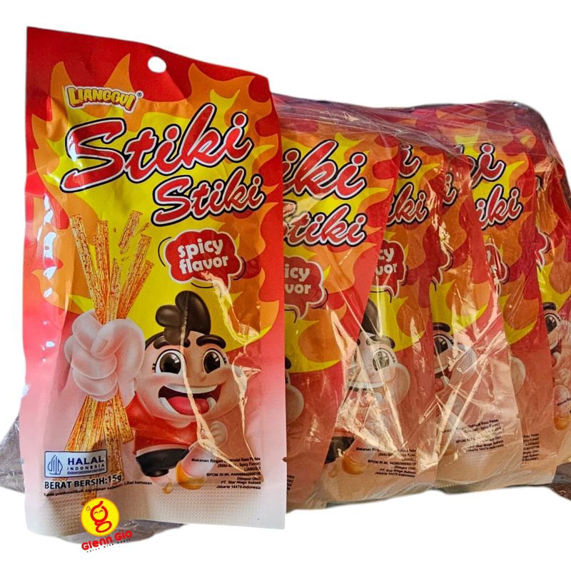 Jual Cemilan Pedas Stiki Stiki Lianggui Pak isi 20 pcs | Shopee Indonesia