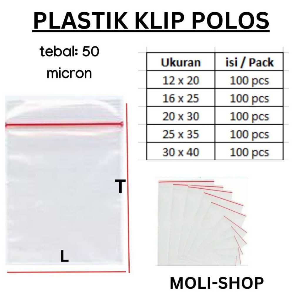 Jual Plastik Klip Bening, Plastik Zipper, Zip Lock, Kantong Plastik ...