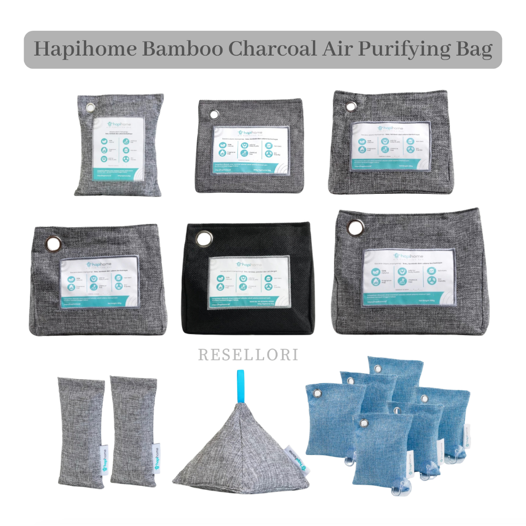 Jual Hapihome Bamboo Charcoal Air Purifying Bag Arang Bambu Aktif Anti ...