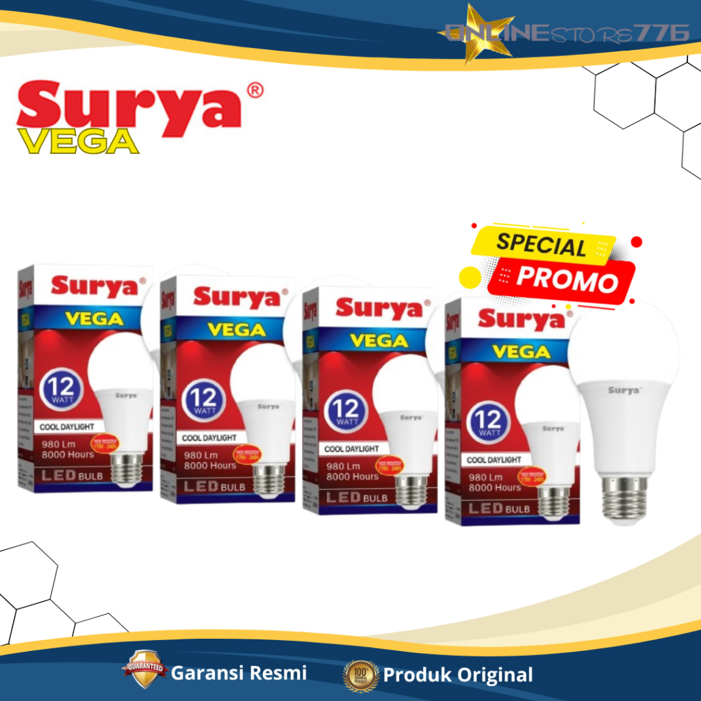 Jual Surya Bohlam Lampu LED Vega 22Watt Cahaya Putih Terang Berkualitas - GARANSI RESMI | Shopee ...