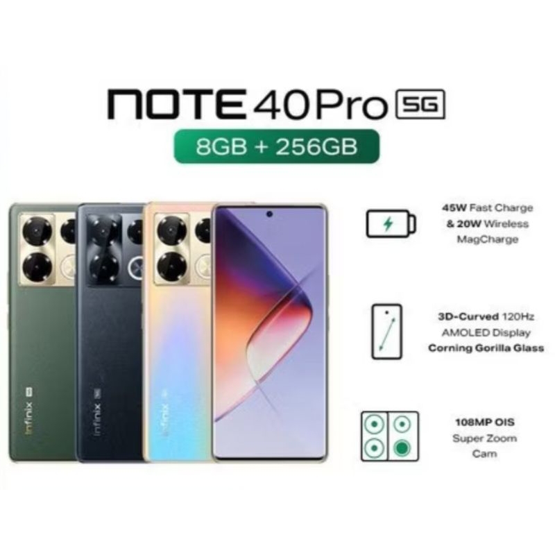 Jual Infinix Note 40 Pro 5G Ram (8/256GB) Garansi Resmi Indonesia 100% original | Shopee Indonesia