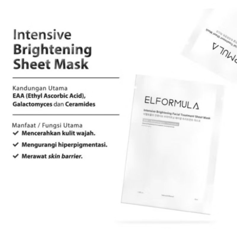 Jual Elformula Intensive Brightening Facial Treatment Sheet Mask ...