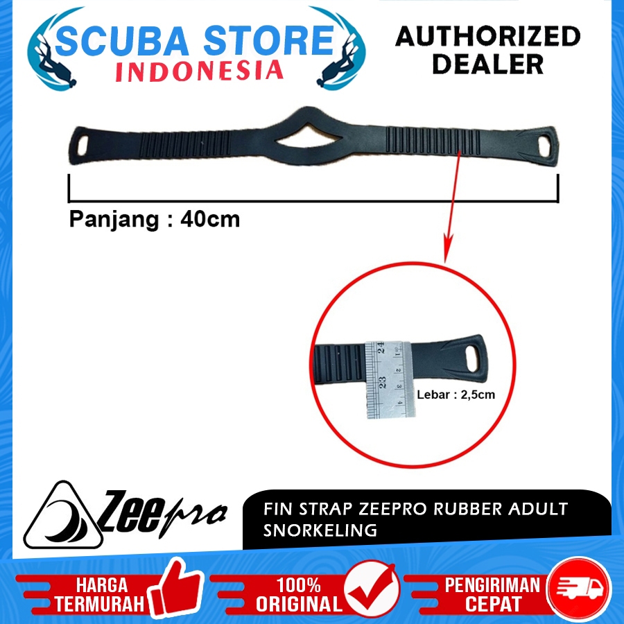 Jual Fin Strap Zeepro Rubber Adult Snorkeling Spare Part Fins Scuba ...