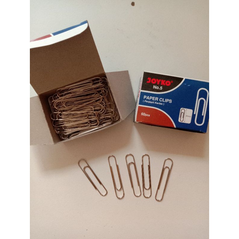 Jual (1 Box) Paper Clip Joyko No. 5 | Shopee Indonesia