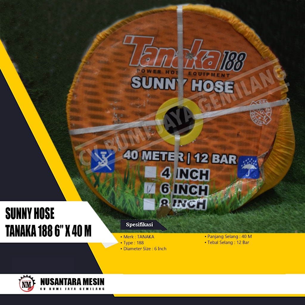Jual SELANG AIR BUANG / SUNNY HOSE TANAKA 188 6Inch X 40 M | Shopee ...