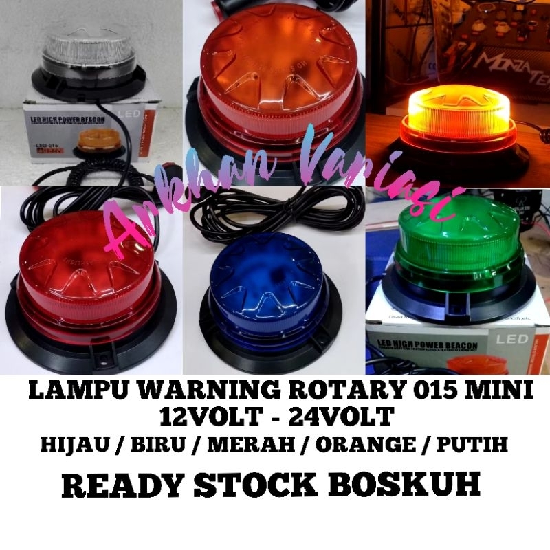 Jual Lampu Led Blitz Warning Rotary Mini 6 Mode 015 Rotari Beacon 12-24 ...