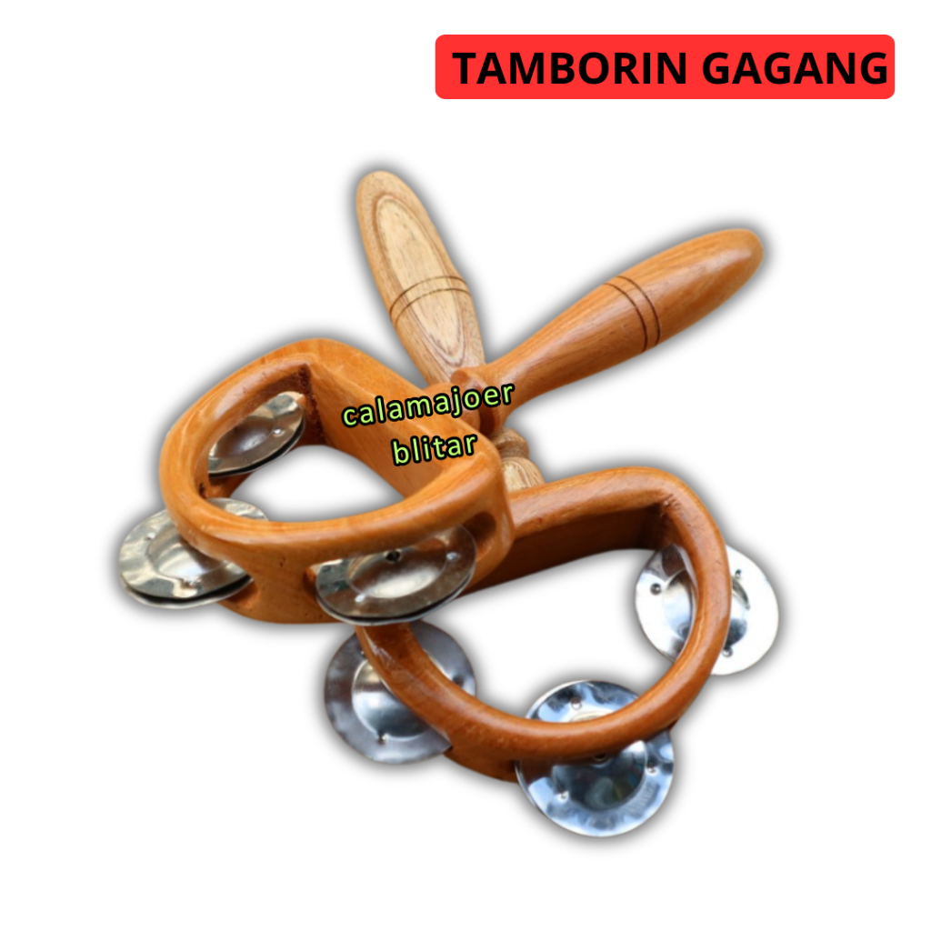 Jual Alat Musik Tradisional Tamborin Gagang Kecrekan 3 Sabit | Shopee ...