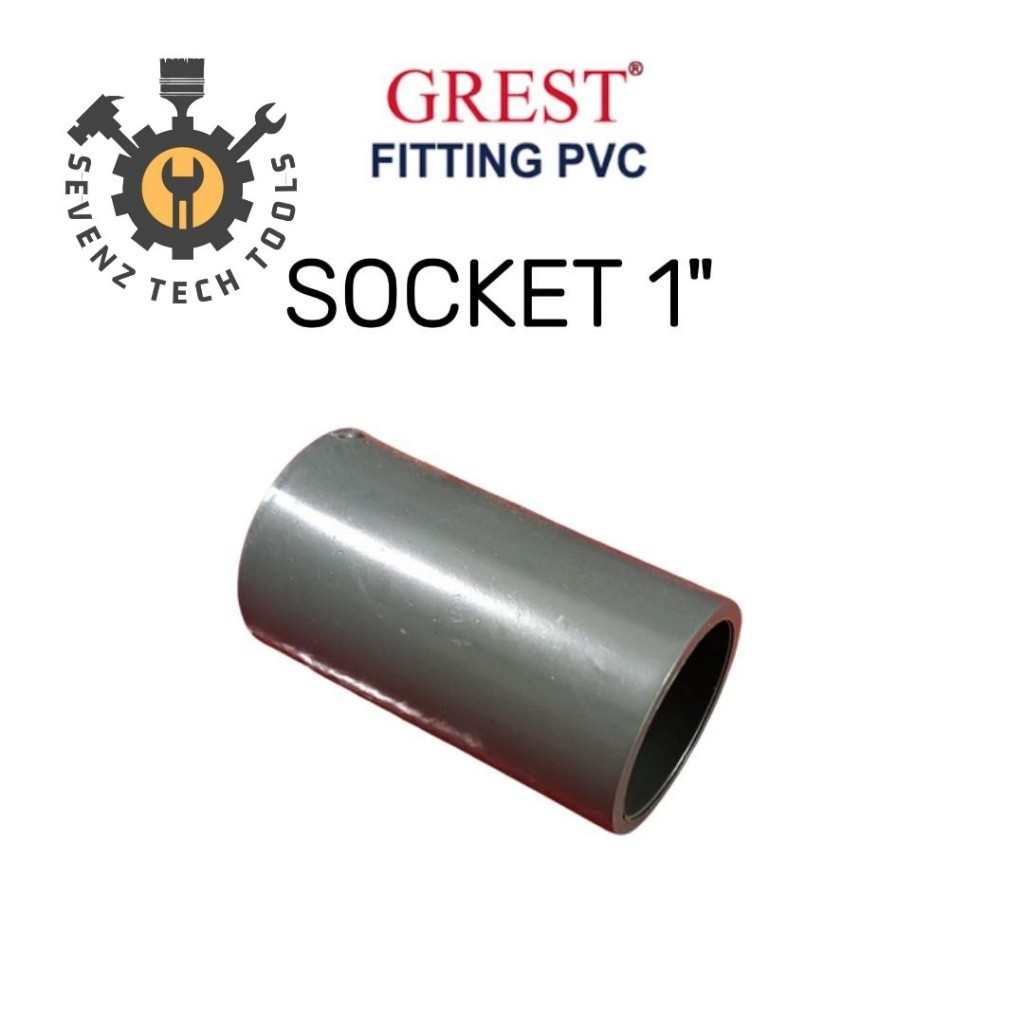 Jual SOCKET PIPA PVC 1" INCH GREST FITTING PVC SOK/SOCK/SAMBUNGAN PIPA ...