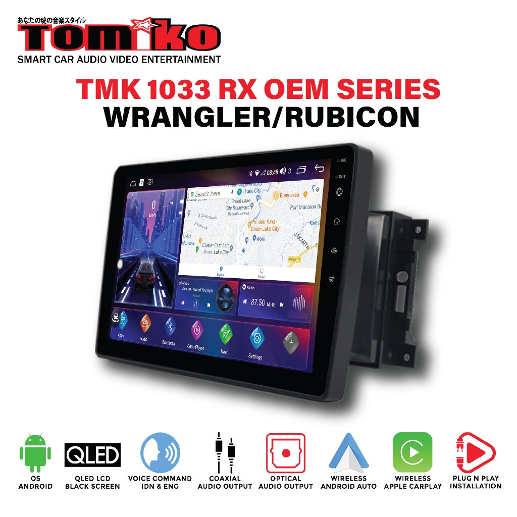 Jual Tomiko - headunit android tmk 1033 rx oem for Wrangler Floating | Shopee Indonesia