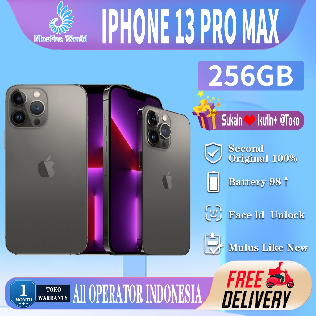 Jual iPhone 13 Pro Max 256GB SECOND ORIGINAL100% INTER 6.7"OLED-Ori MULUS LikeNew Phone 3UTOOLS ...