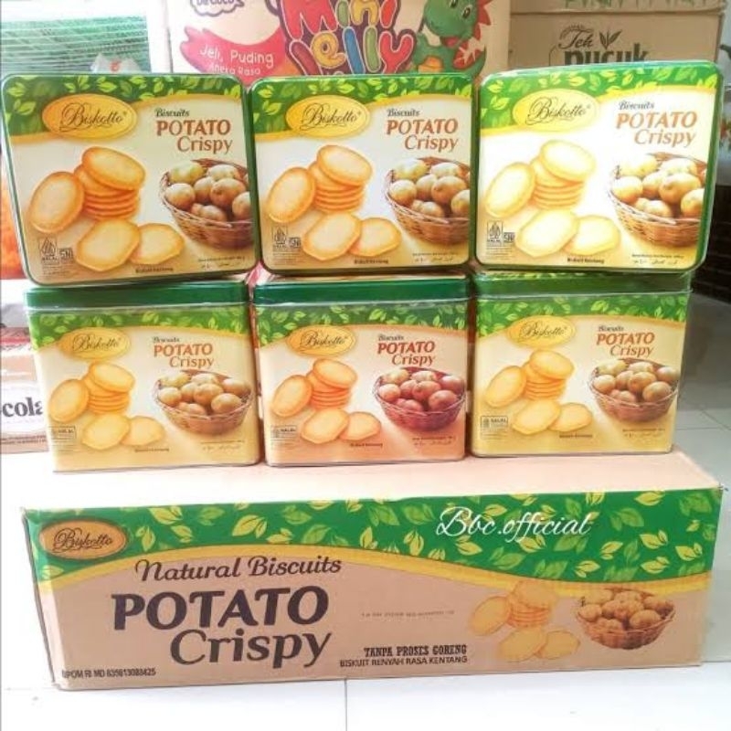 Jual BISKOTTO POTATO CRISPY KALENG 400G / MAKANAN LEBARAN | Shopee ...