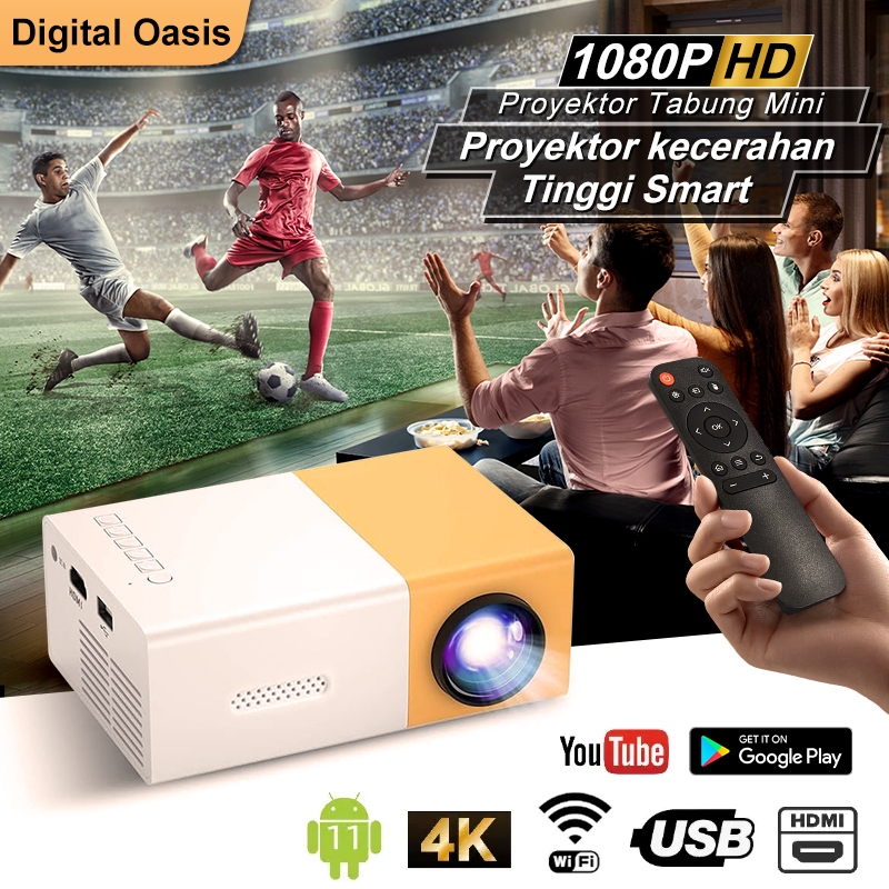 Jual Proyektor YG300 LED Proyektor Pintar HD Portabel Proyektor HDMI ...