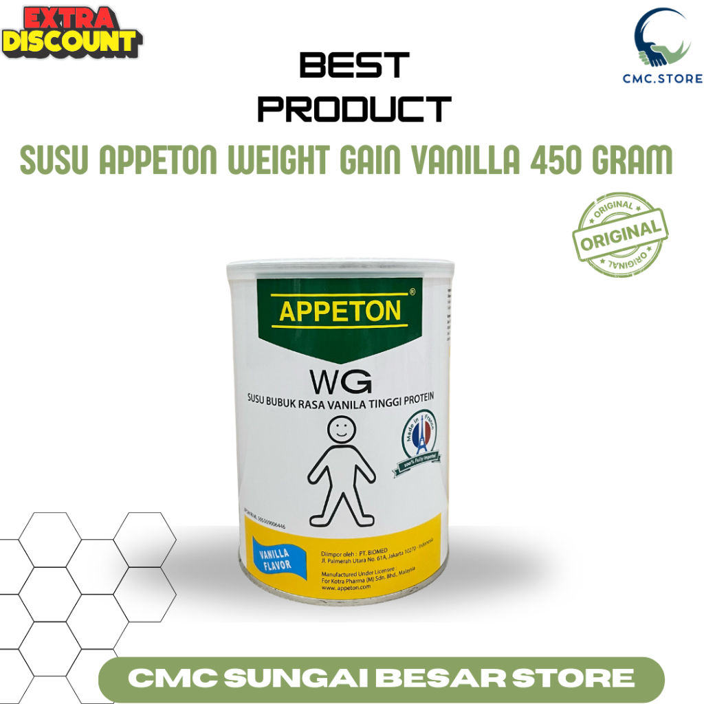 Jual Susu Appeton Weight Gain Vanilla 450 gram | Shopee Indonesia
