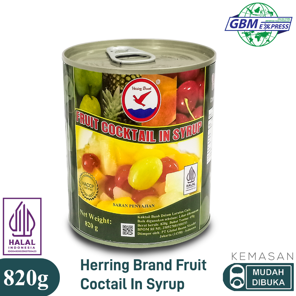 Jual Herring Brand Canned Fruit Cocktail in Syrup 820g | Shopee Indonesia